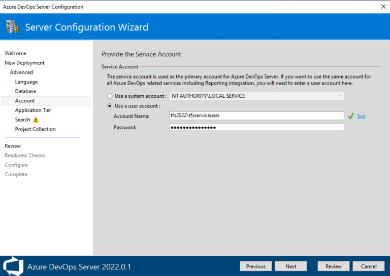 Setup Azure Devops 2022 on a Windows 2022 server virtual machine - ARS IT Consultancy