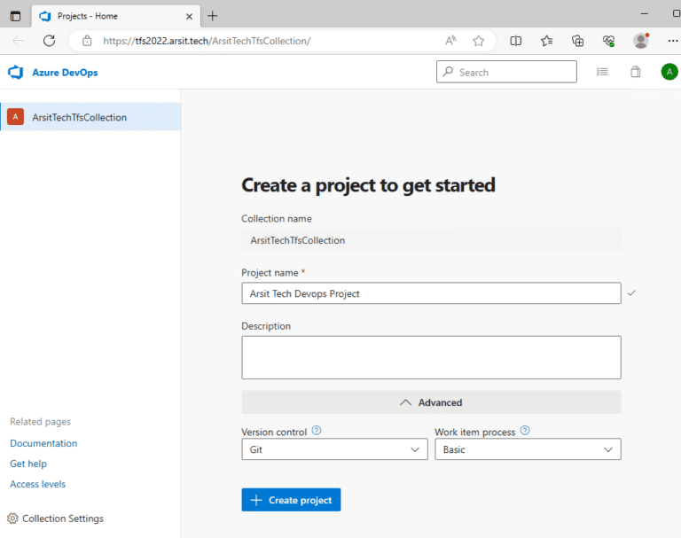 Setup Azure Devops 2022 on a Windows 2022 server virtual machine - ARS IT Consultancy